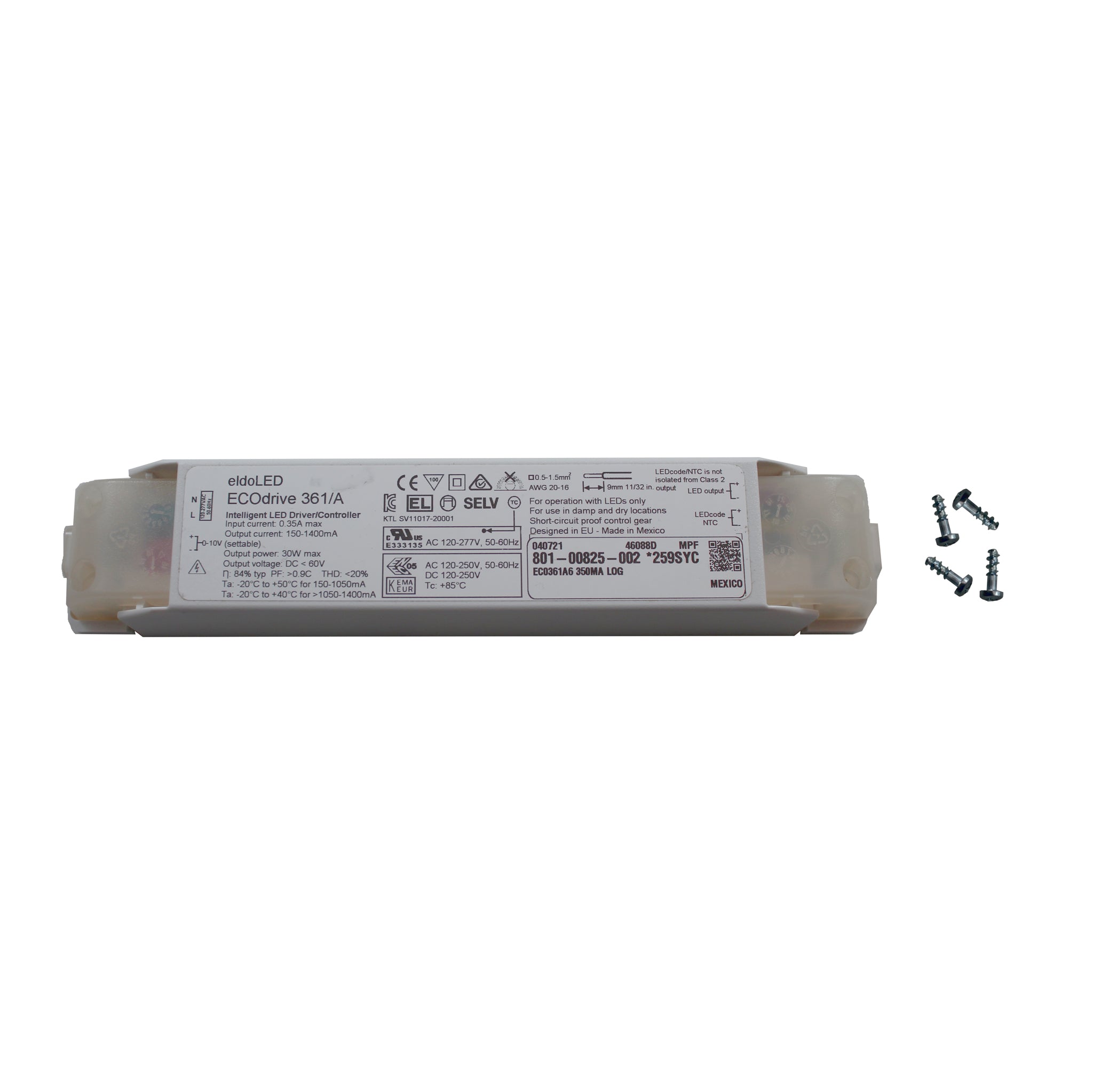 eldoLED ECOdrive 361/A6 - 30w 0-10V dimmable constant current LED driv ...